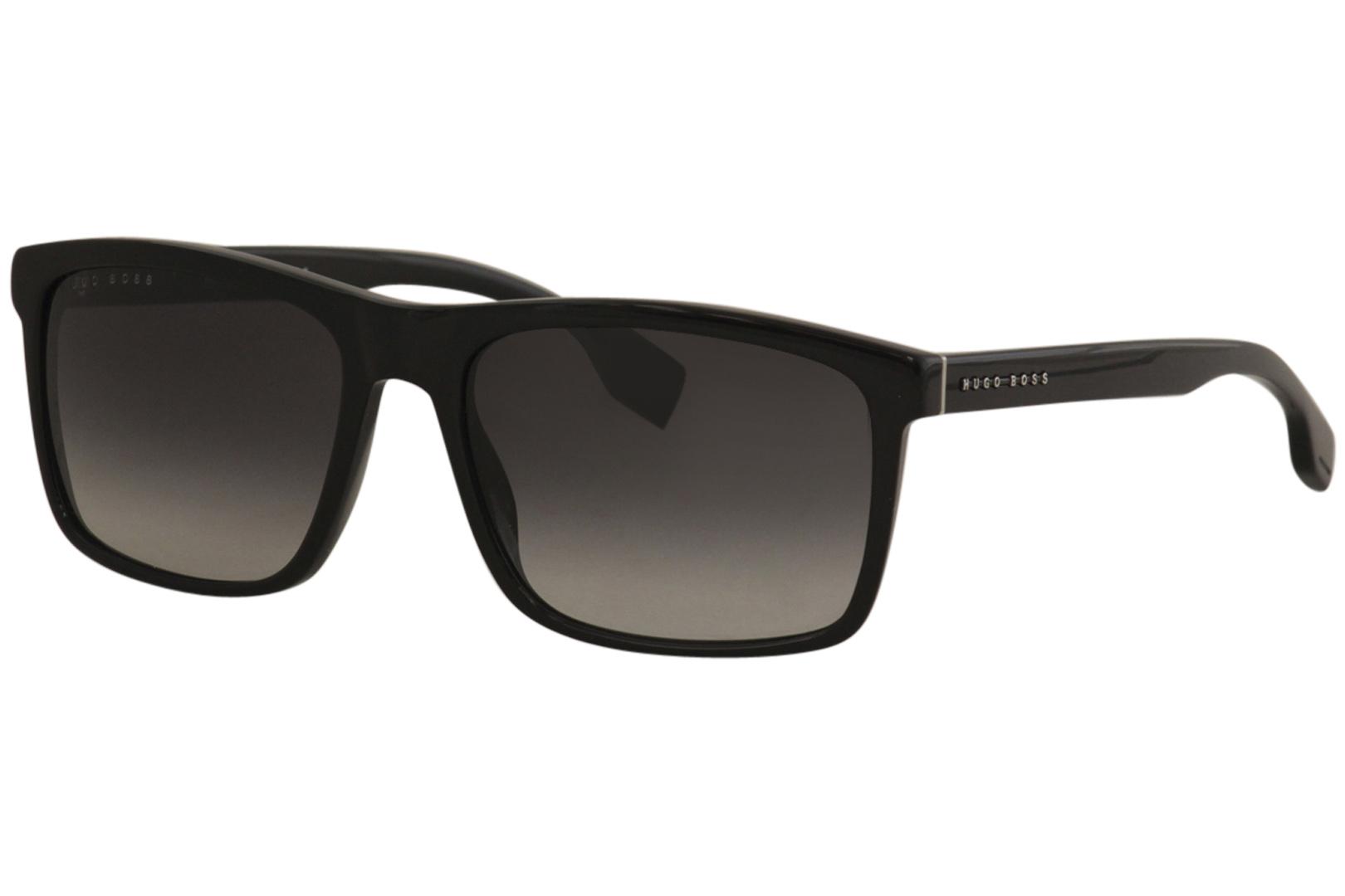 Hugo Boss Mens Boss1036s Boss1036s 8079o Black Rectangle Sunglasses 58mm