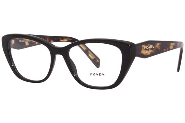 Prada Pr 19wv 1ab1o1 Eyeglasses Womens Black Full Rim Cat Eye 53 17 140mm
