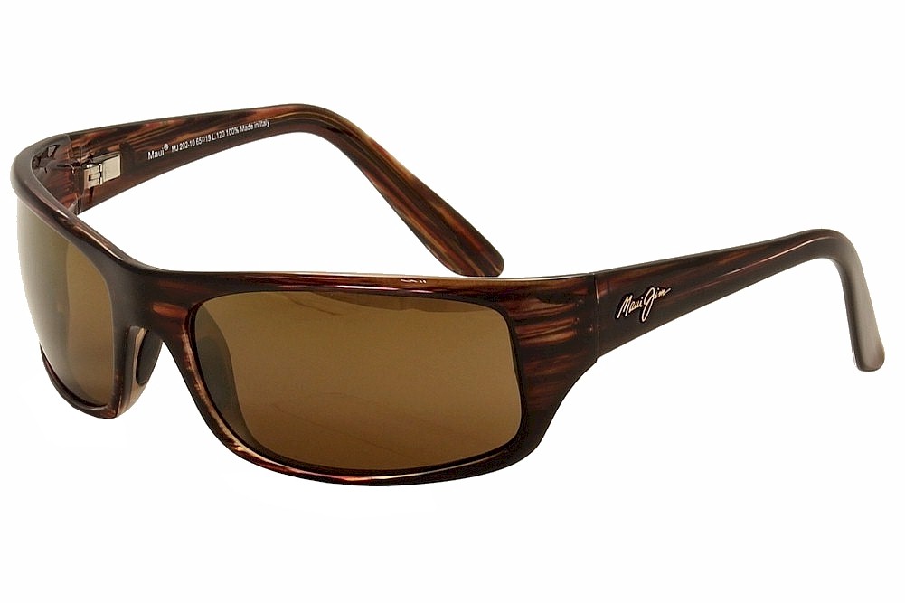 Maui Jim Peahi Mj202 Sunglasses Mens Wrap Polarized Sunglasses
