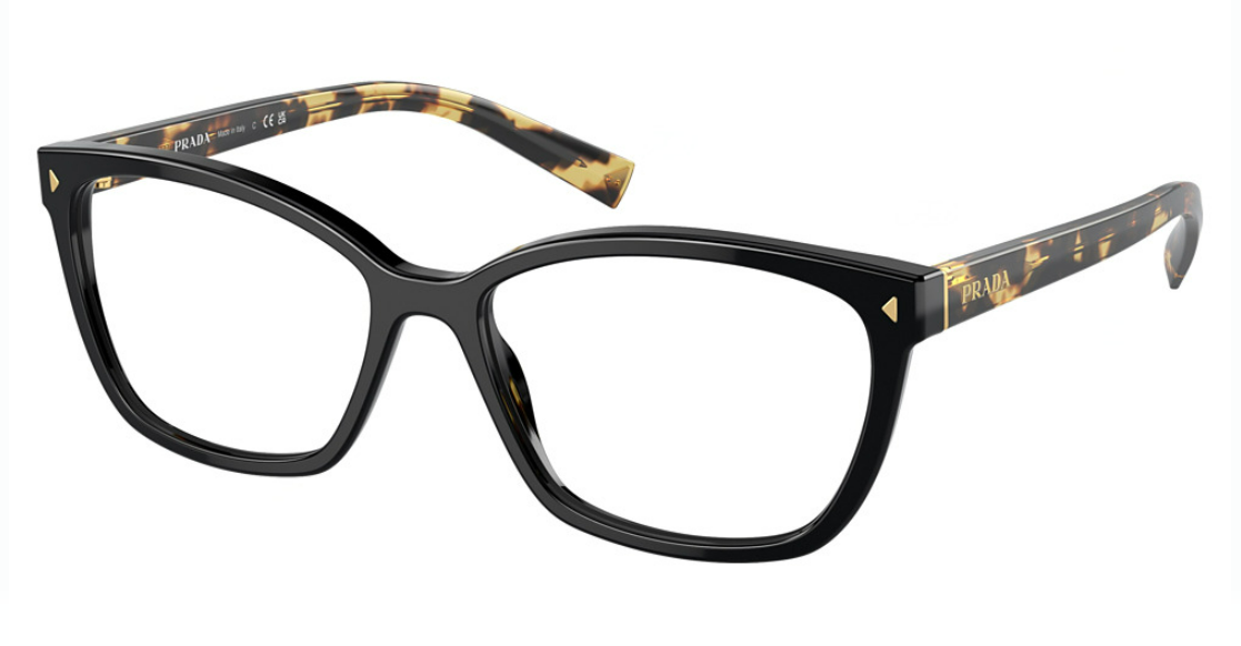 Prada Pr 15zvf 3891o1 Eyeglasses Womens Black Full Rim 57 15 145