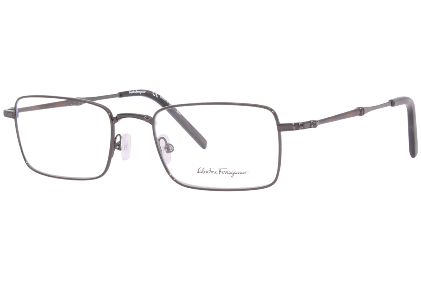 Salvatore Ferragamo Sf2212 015 Eyeglasses Mens Shiny Dark Gunmetal 54 20 150