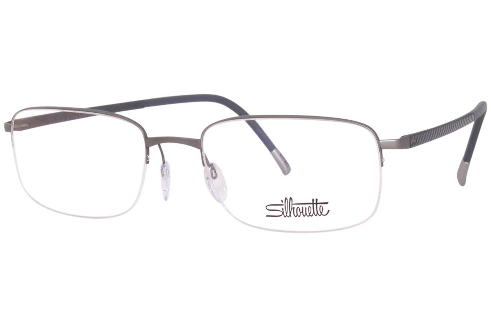 Silhouette Illusion 5559 6560 Titanium Eyeglasses Satin Grey Semi Rim 54 19 140