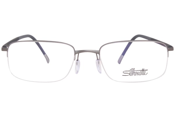 Silhouette Illusion 5559 6560 Titanium Eyeglasses Satin Grey Semi Rim 52 19 140