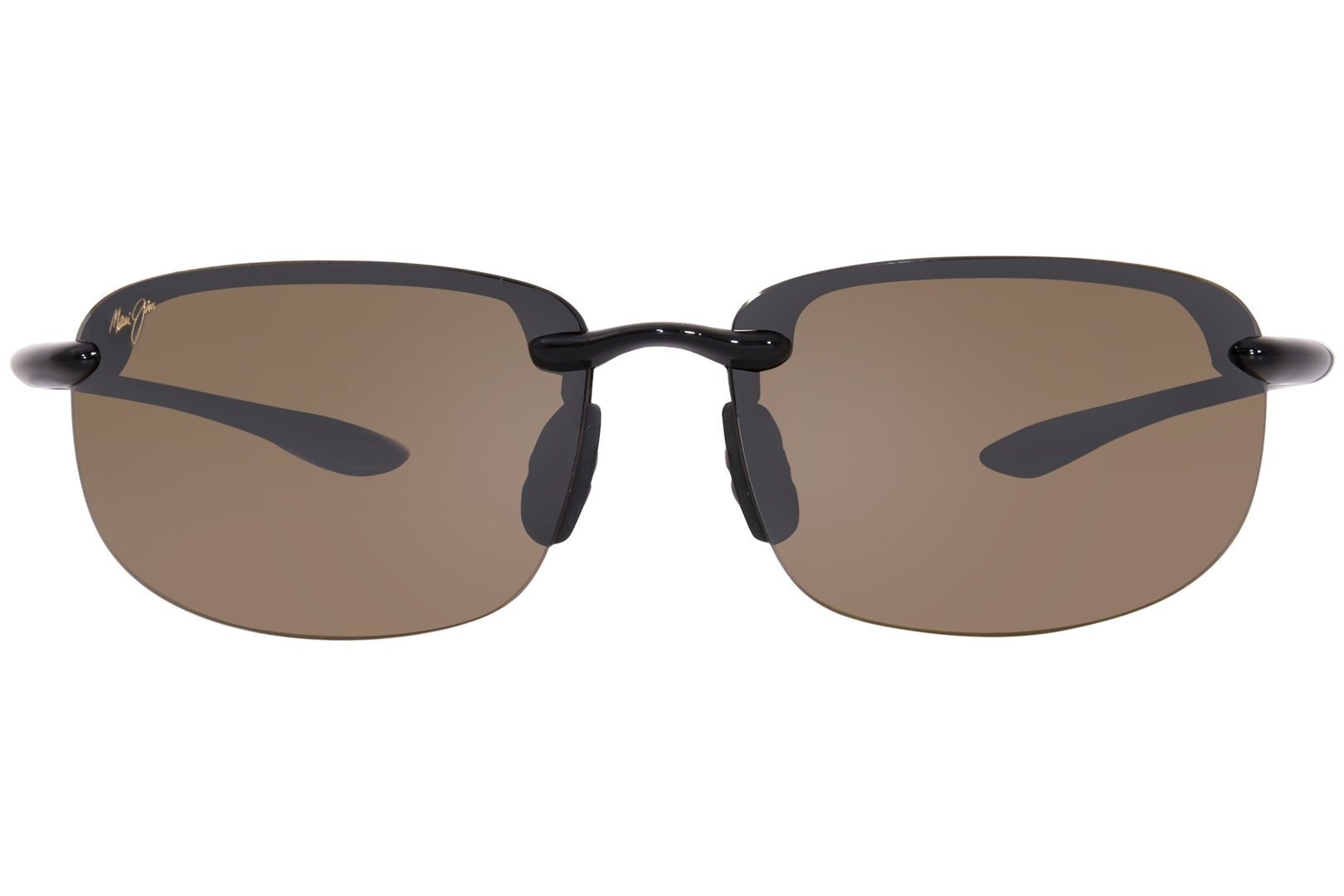 Maui Jim Hookipa Mj 407 02 Sunglasses Mens Gloss Black Polarized Hcl
