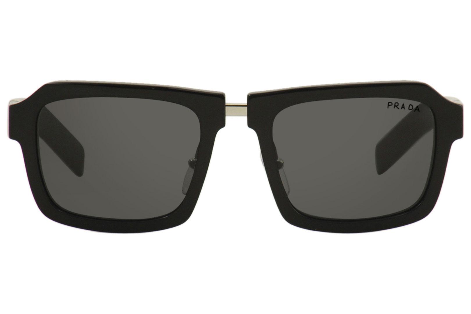 Prada Men's SPR09X SPR/09/X 1AB-5S0 Black Square Sunglasses Prada Men's SPR09X SPR/09/X 1AB-5S0 Black Square Sunglasses