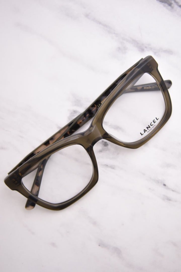 Lancel LA-90060 C02 Eyeglasses Olive/Tortoise Full Rim Lancel LA-90060 C02 Eyeglasses Olive/Tortoise Full Rim