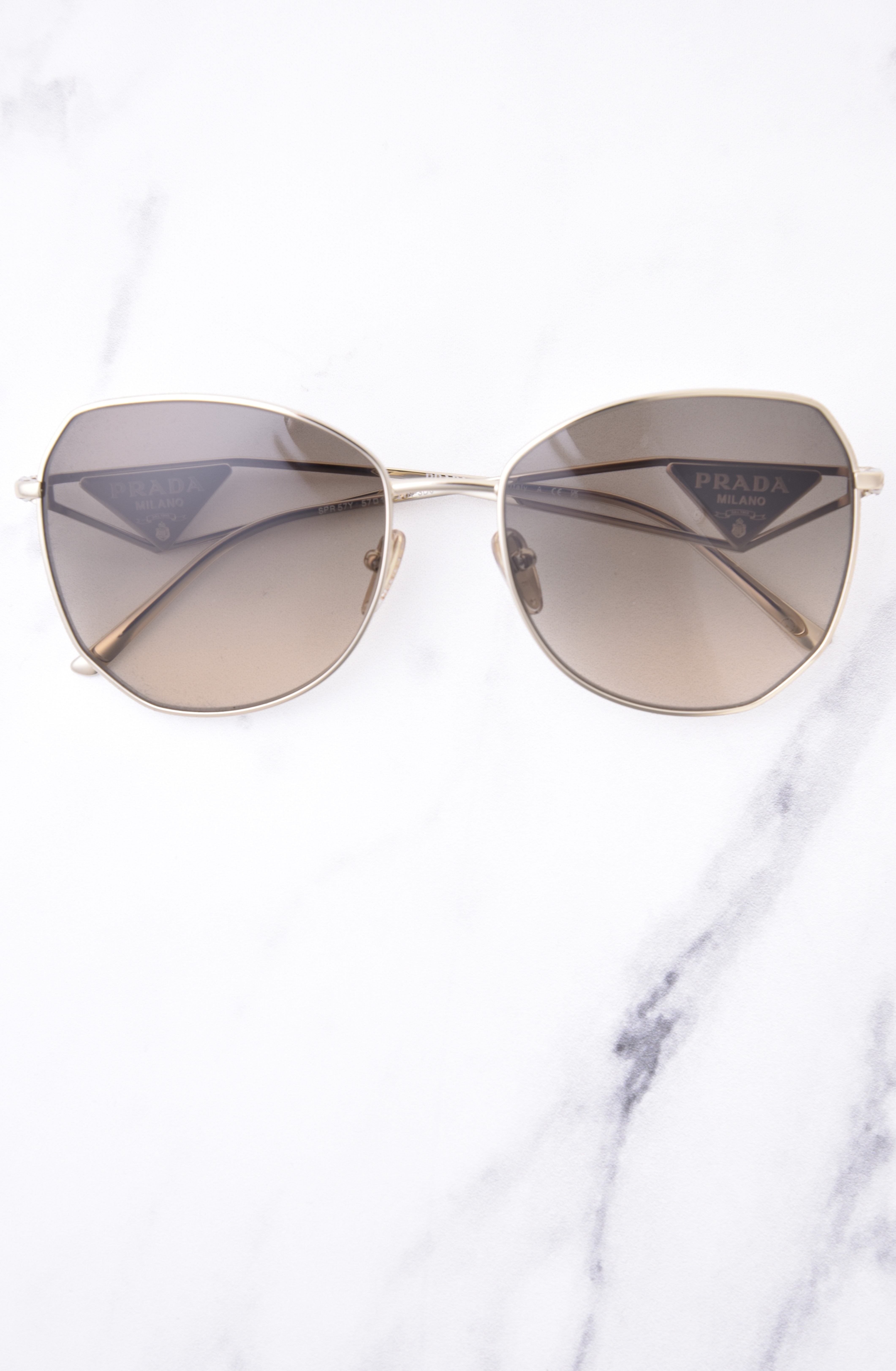 Prada PR-57YS ZVN3D0 Sunglasses Women's Pale Gold/Light Prada PR-57YS ZVN3D0 Sunglasses Women's Pale Gold/Light